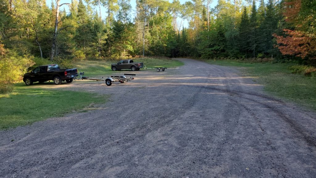 Trailer parking at Day lake