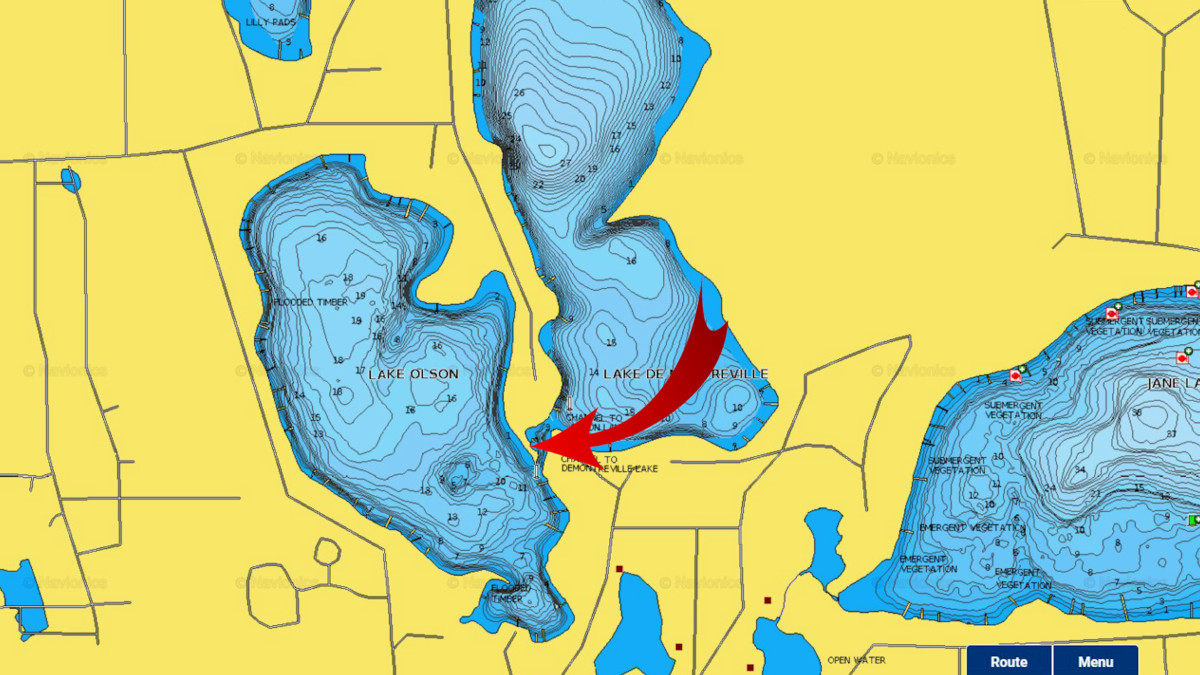 Channel to Olson Lake