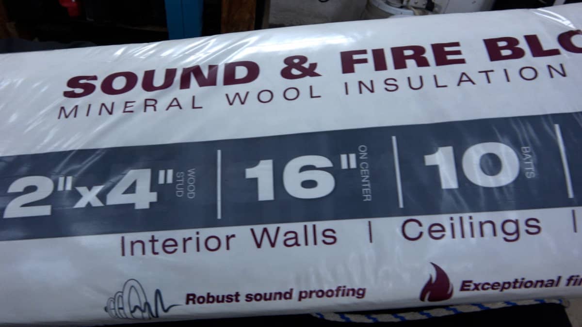 For the soft sound absorbing layer, I will be using mineral wool ...